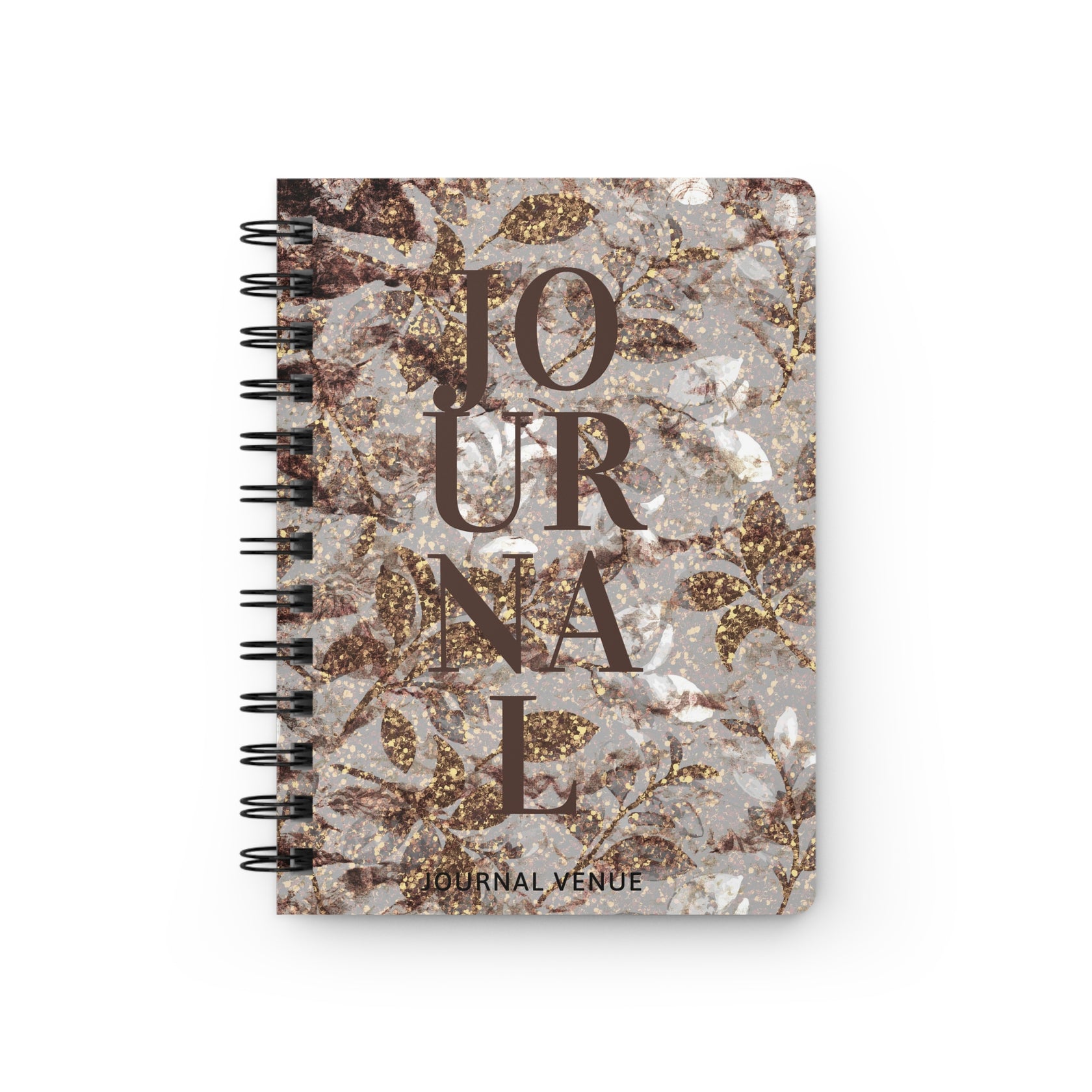 Luxury Gold Floral Spiral Journal | Elegant Notebook, 150 Pages ...