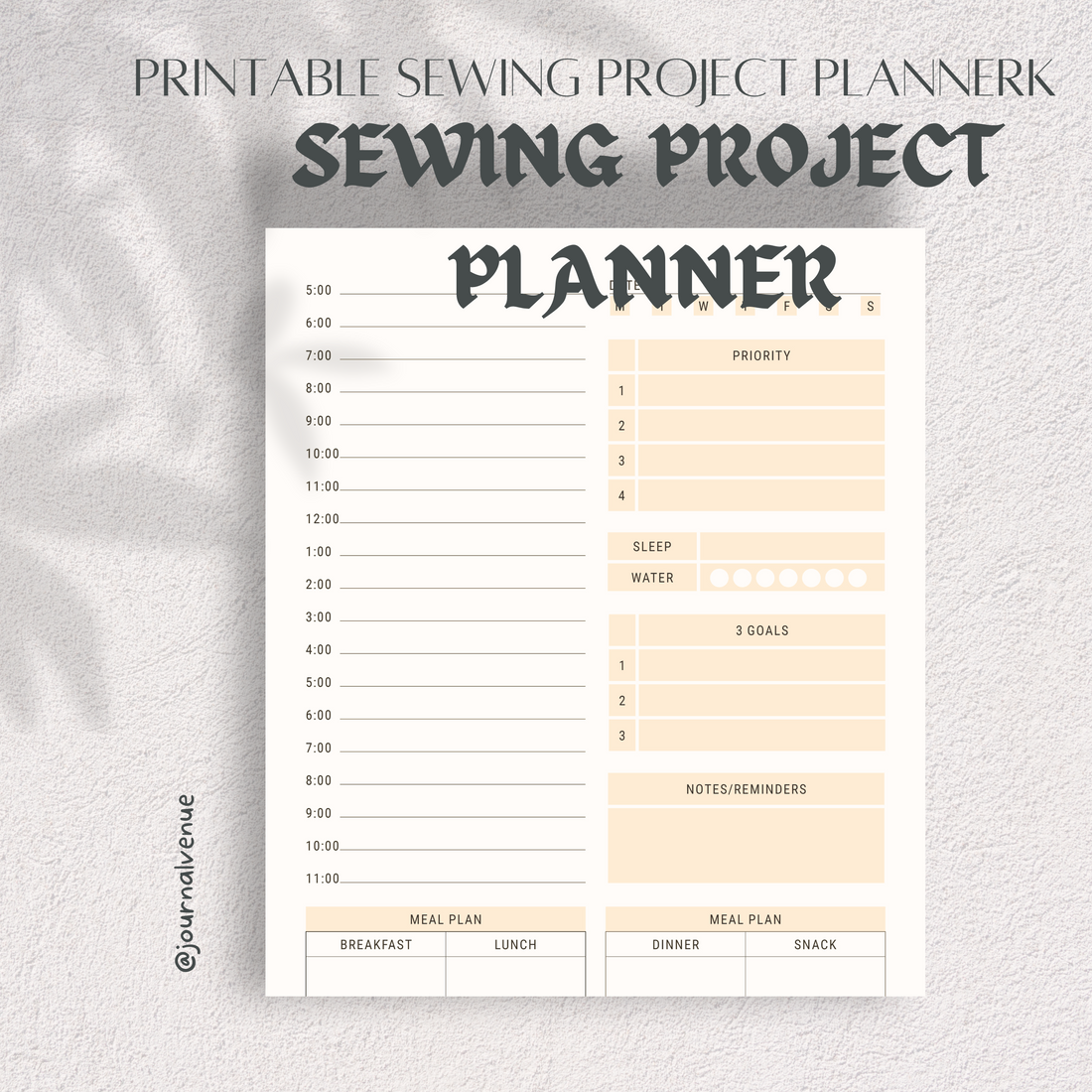 Sewing Project Printable Planner | PDF Download, A4 & US Letter ...