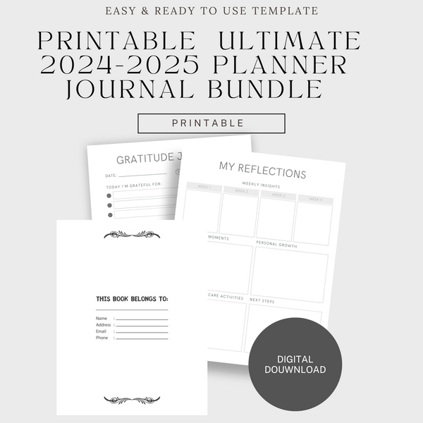 Printable Ultimate 2024-2025 Planner Journal Bundle – JOURNAL VENUE