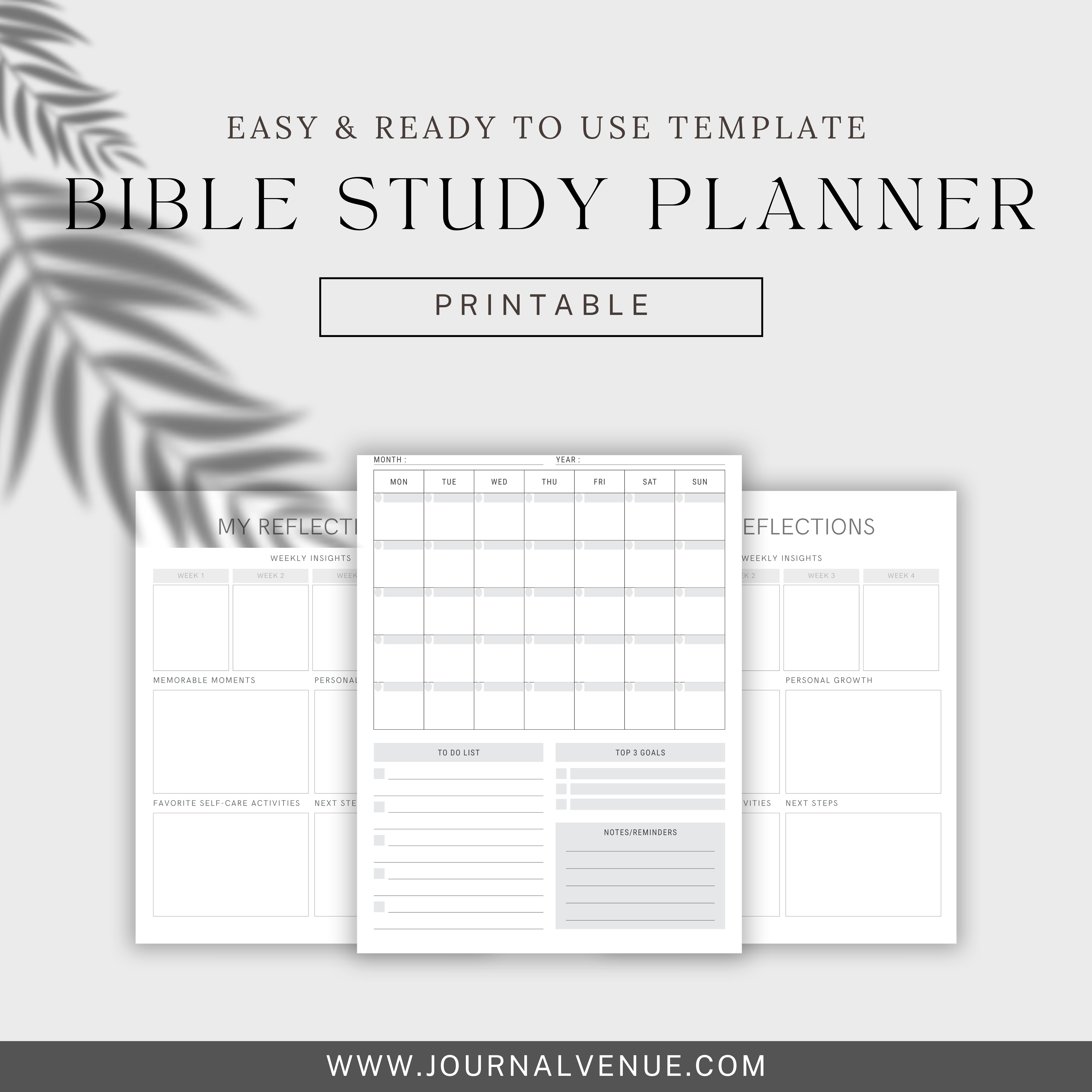 Christian Bible Study Printable Planner Bundle - JOURNAL VENUE