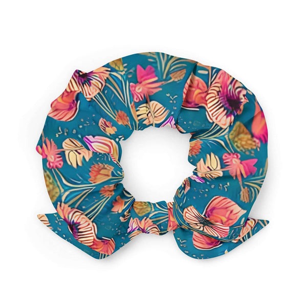 Lady Eliza Scrunchie With Bow - Cute Floral Coquette Scrunchie ...
